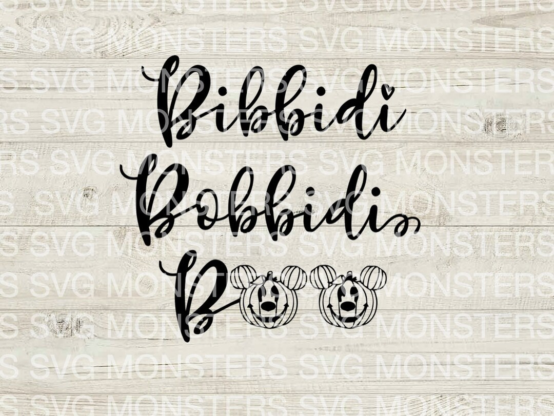 Bibbidi Bobbidi Boo Halloween SVG - Etsy