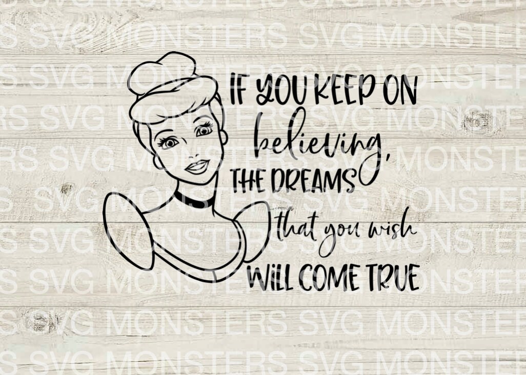 Cenicienta Dreams se hará realidad SVG - Etsy México