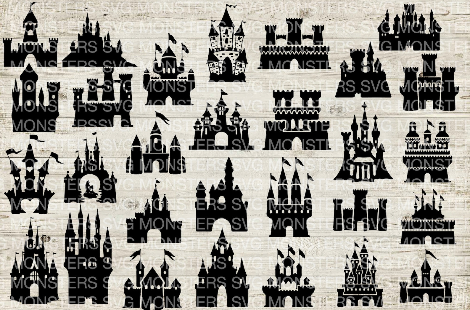 Princess Castle SVG Bundle - Etsy