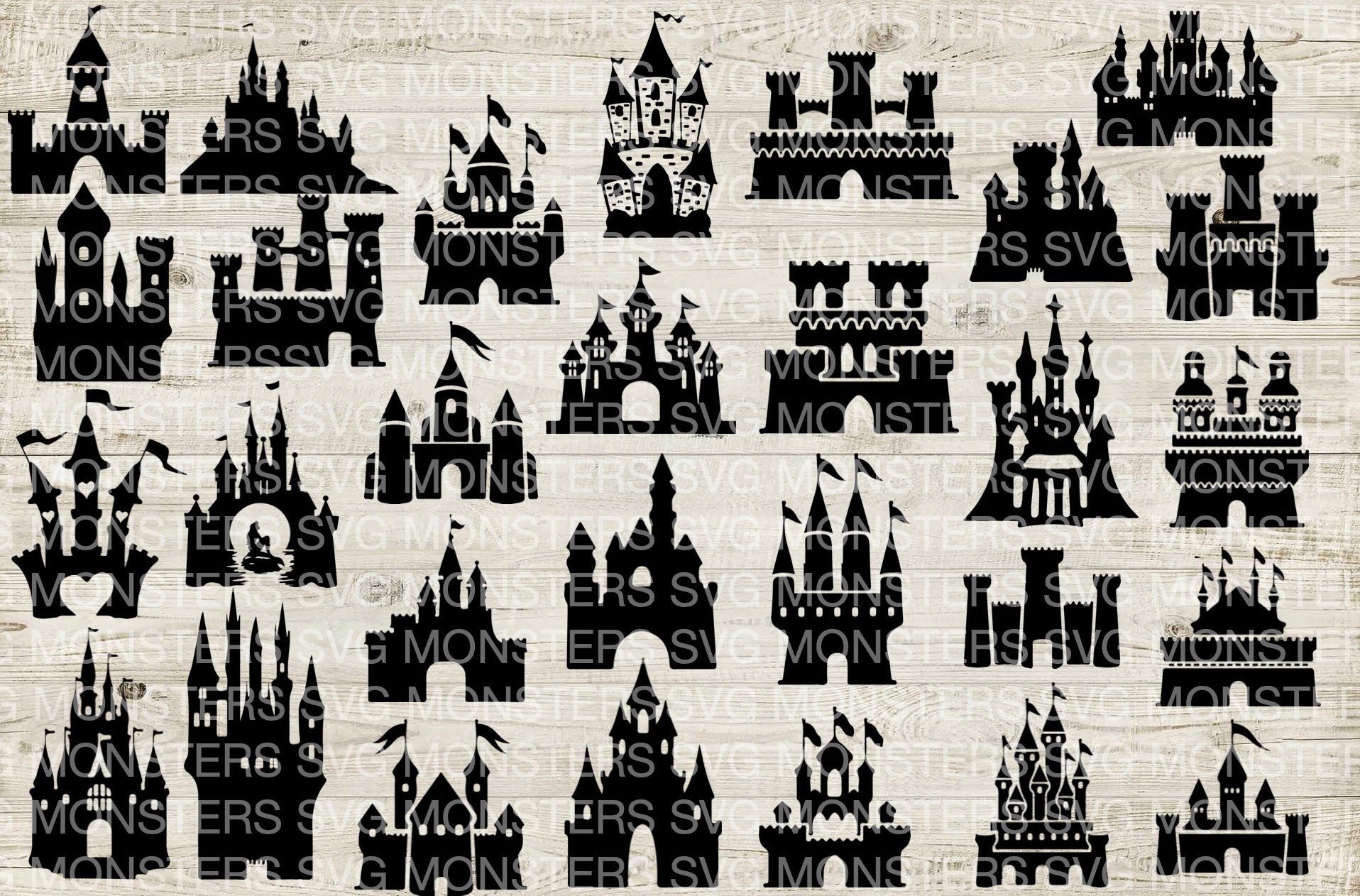 Princess Castle SVG Bundle - Etsy
