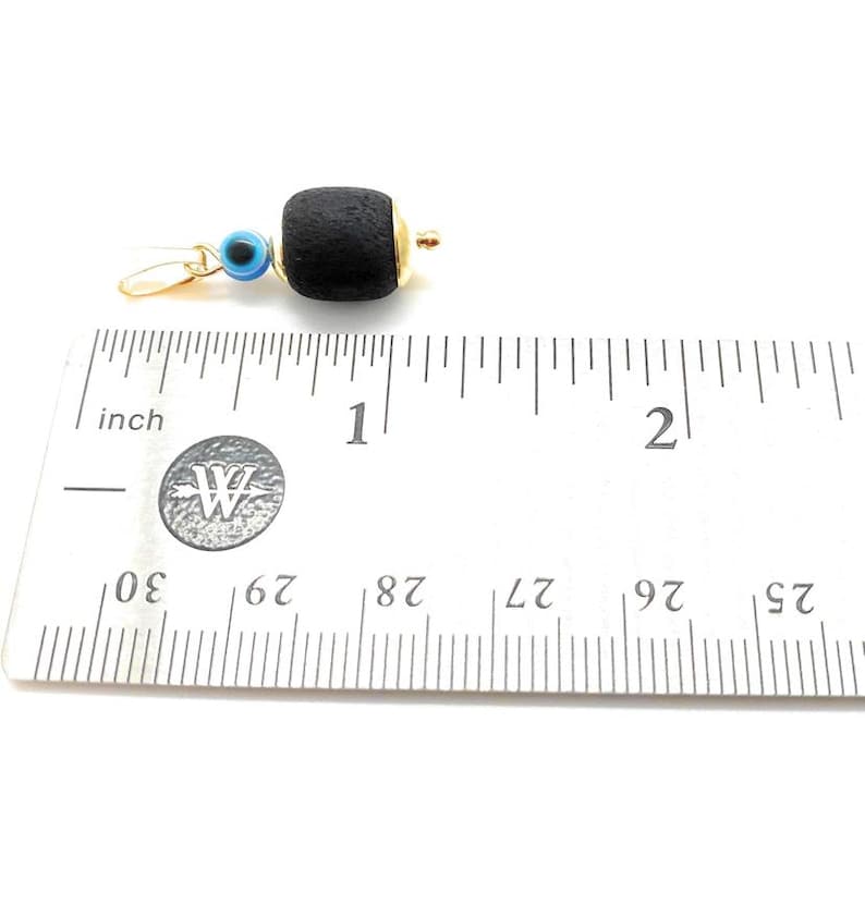 Genuine Azabache Charm, Blue Evil Eye Pendant for Powerful Protection ...