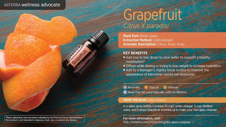 Doterra Essential Grapefruit Oil. 15 Ml - Etsy