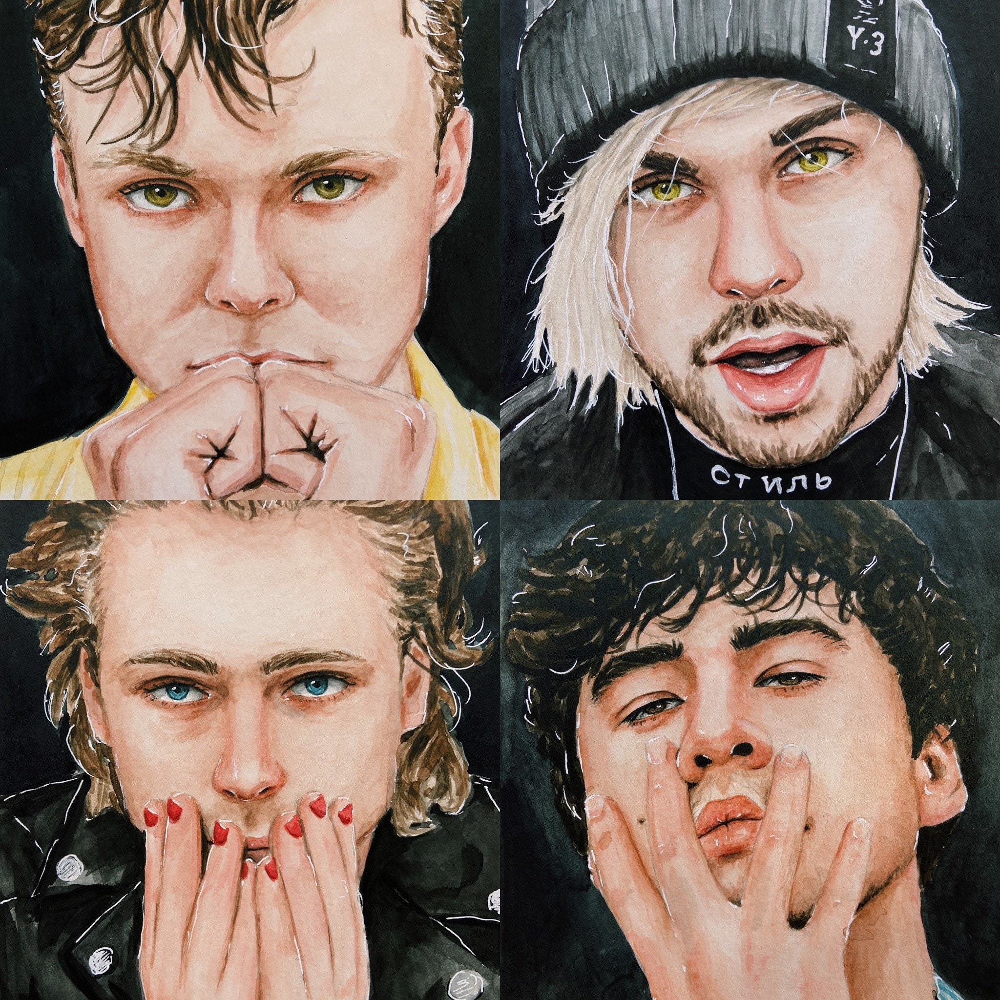 5sos Collage Drawing