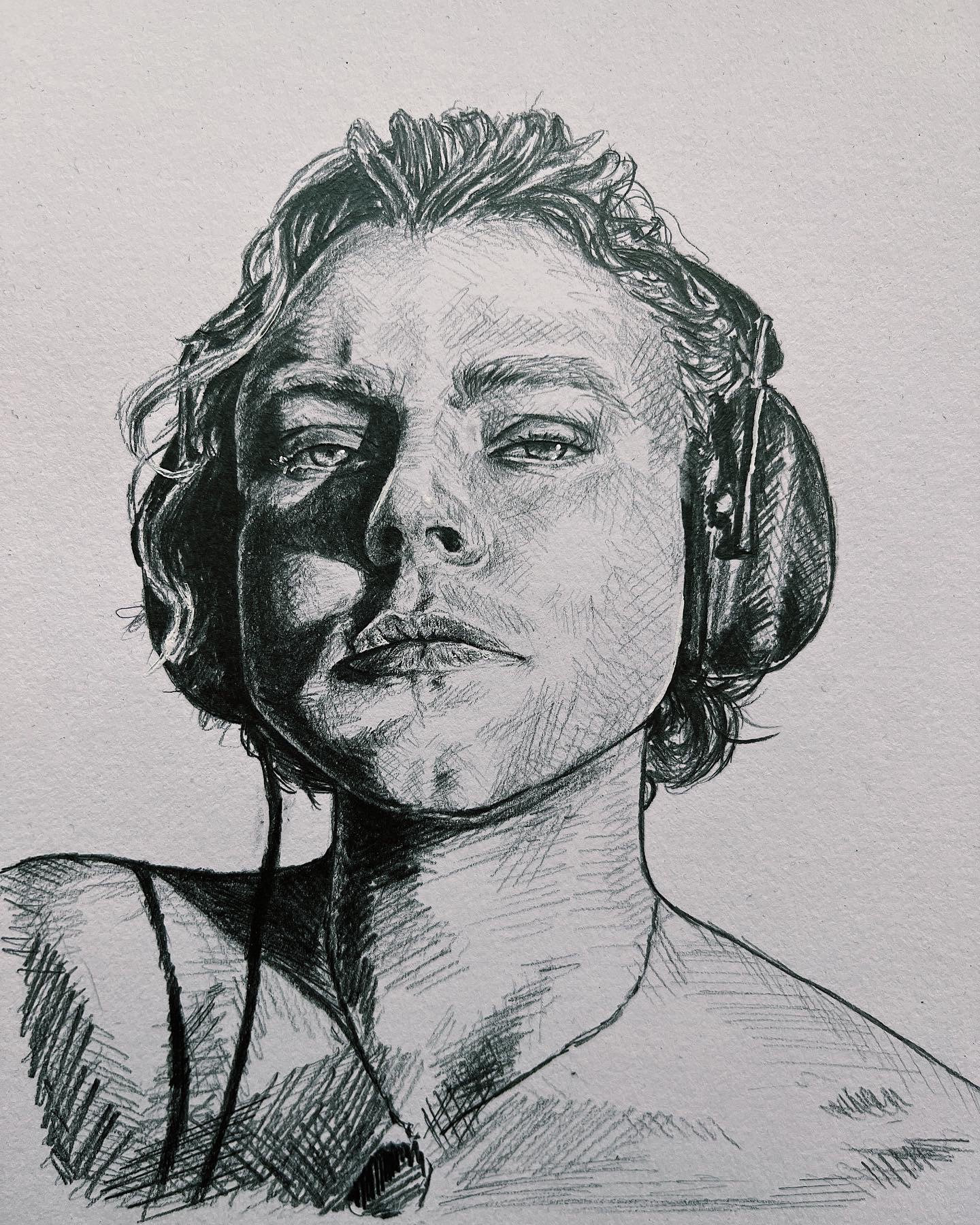 Ashton Irwin Black And White Drawing