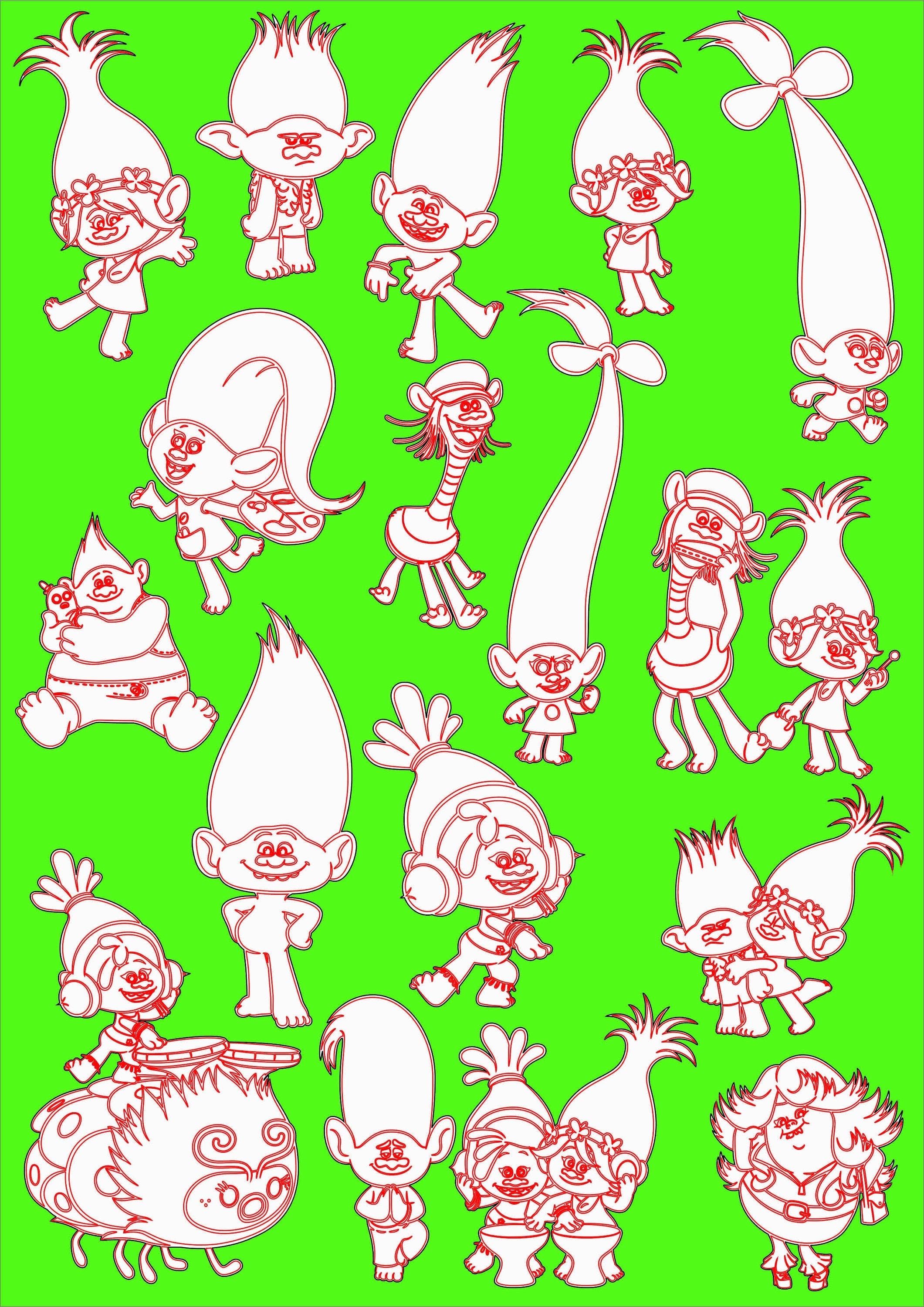 Troll figures for laser cut | Etsy