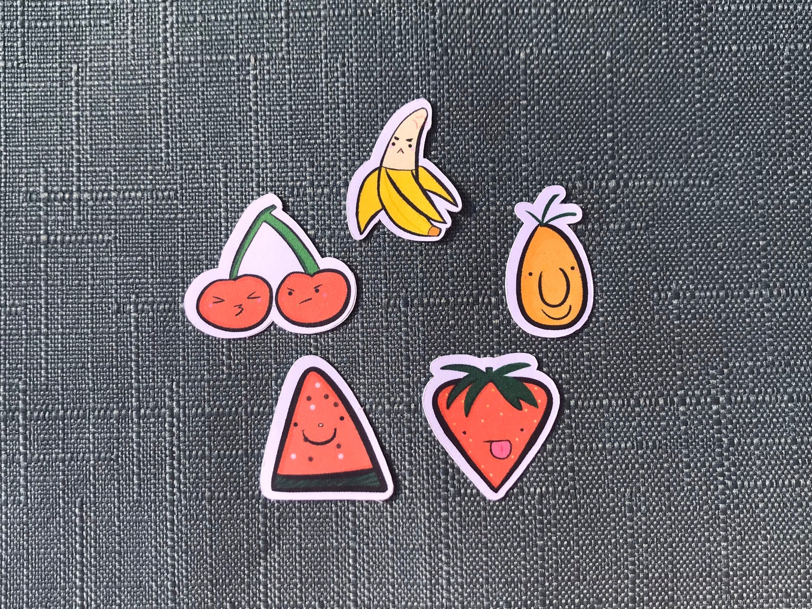 Cute Fruit Stickers 10 Pack Stinkostudio | Etsy