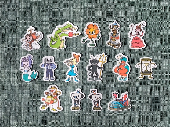 Cuphead Stickers 15 Pack Stinkostudio - Etsy
