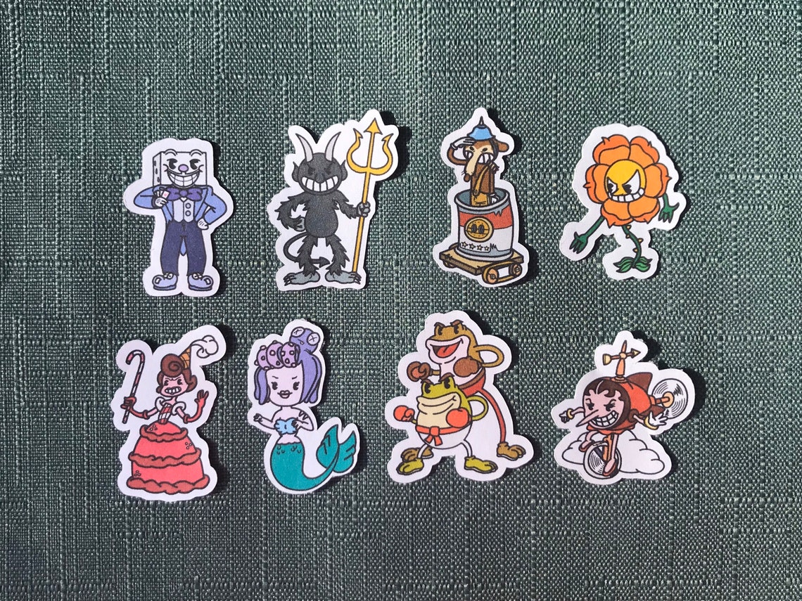 Cuphead Stickers 15 Pack Stinkostudio - Etsy