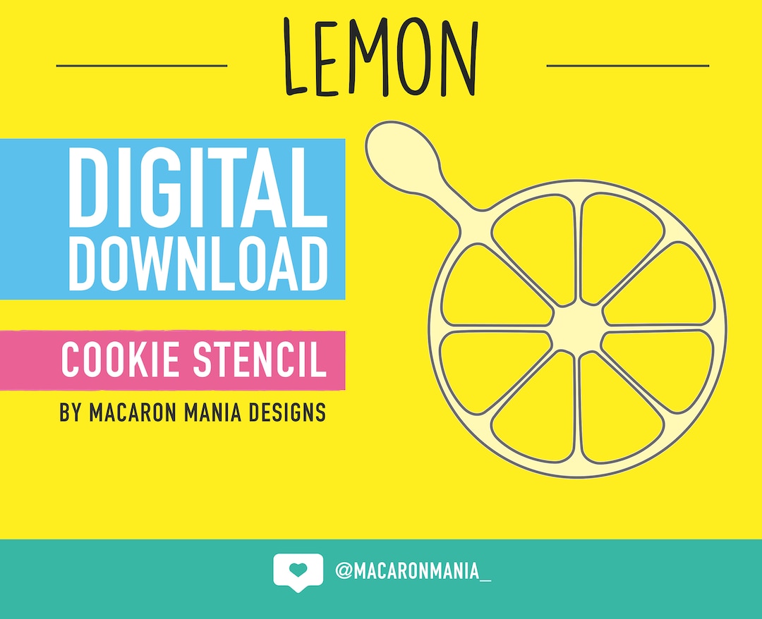Lemon Citrus Theme Stencil Digital Download - Etsy