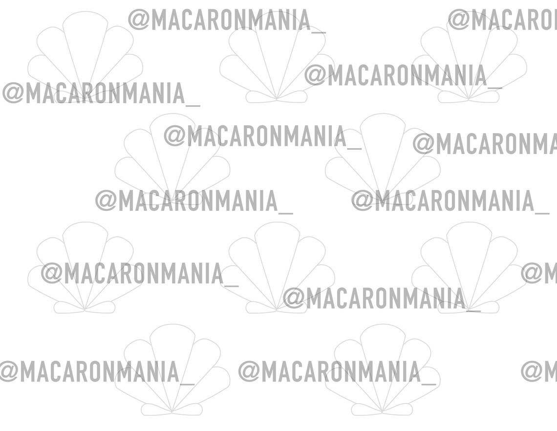 Sea Shell Macaron Template - Digital Download PDF - SVG - Print Your ...