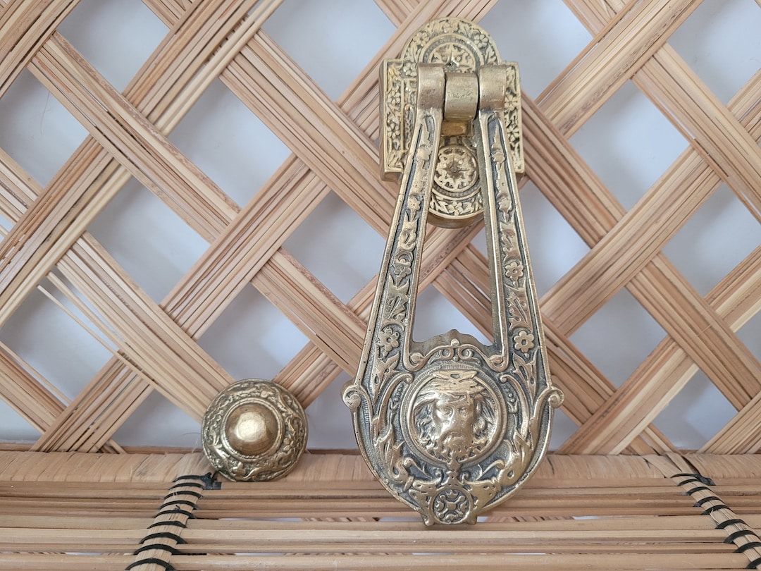 Antique Victorian Brass Door Knocker - Etsy