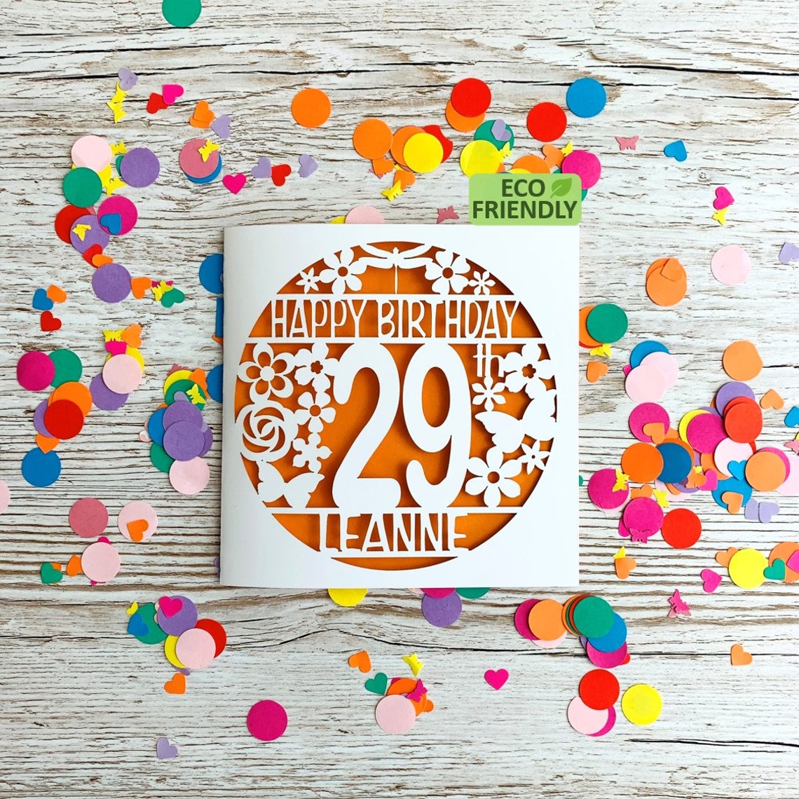 29th Birthday Card Personalised 29th Birthday Card 29th Etsy