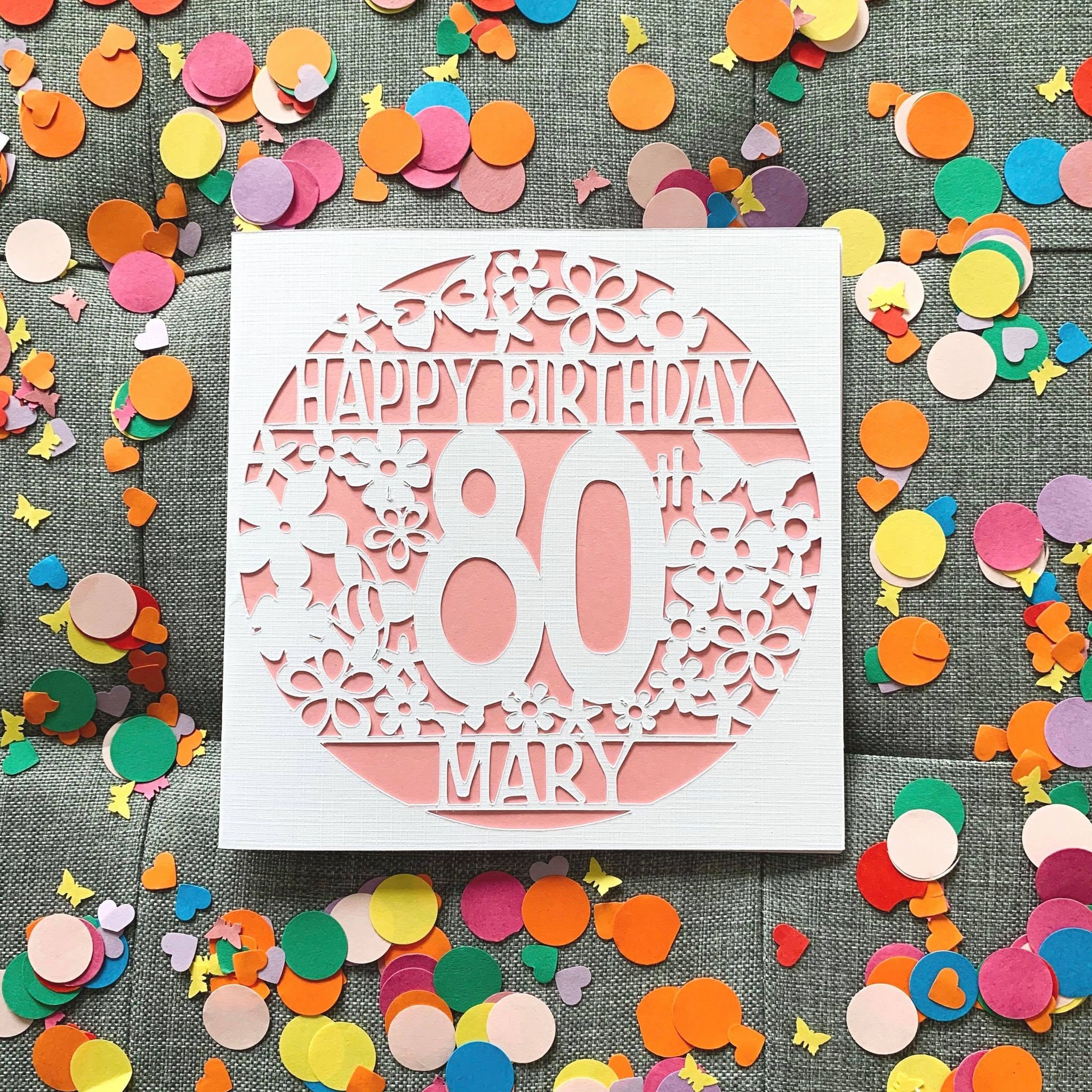 80th Birthday Card Personalised 80th Birthday Card 80th Etsy