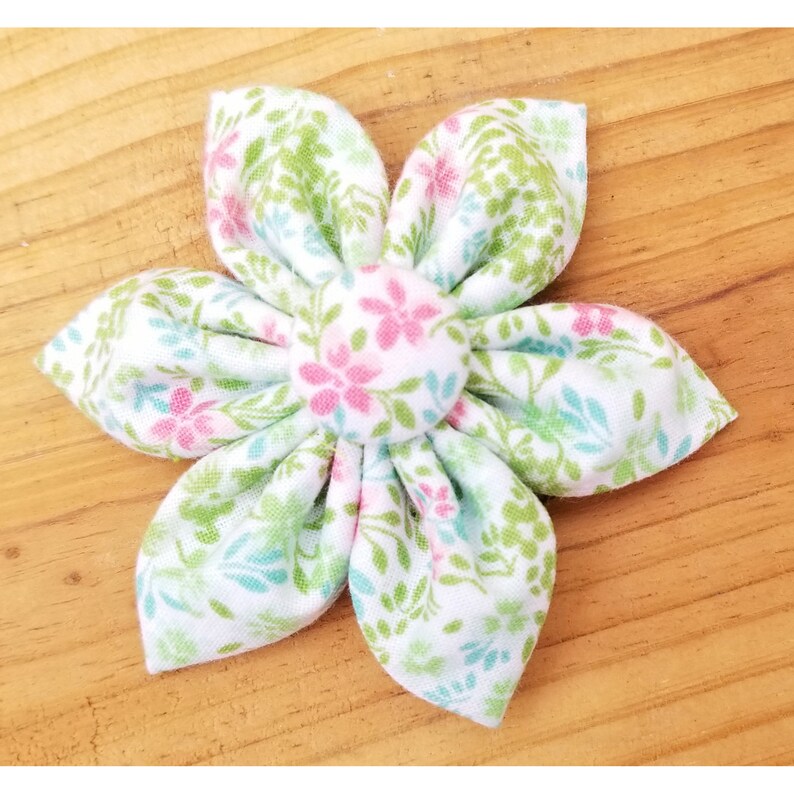 Pink Soft Spring is in the Air Handmade Fabric Flower Hair Clip. Soft ...