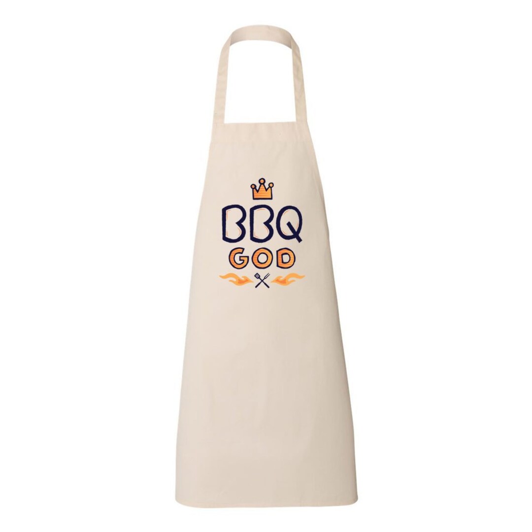 BBQ God Apron – Funny Grilling Apron With Saying – Personalized Cooking ...