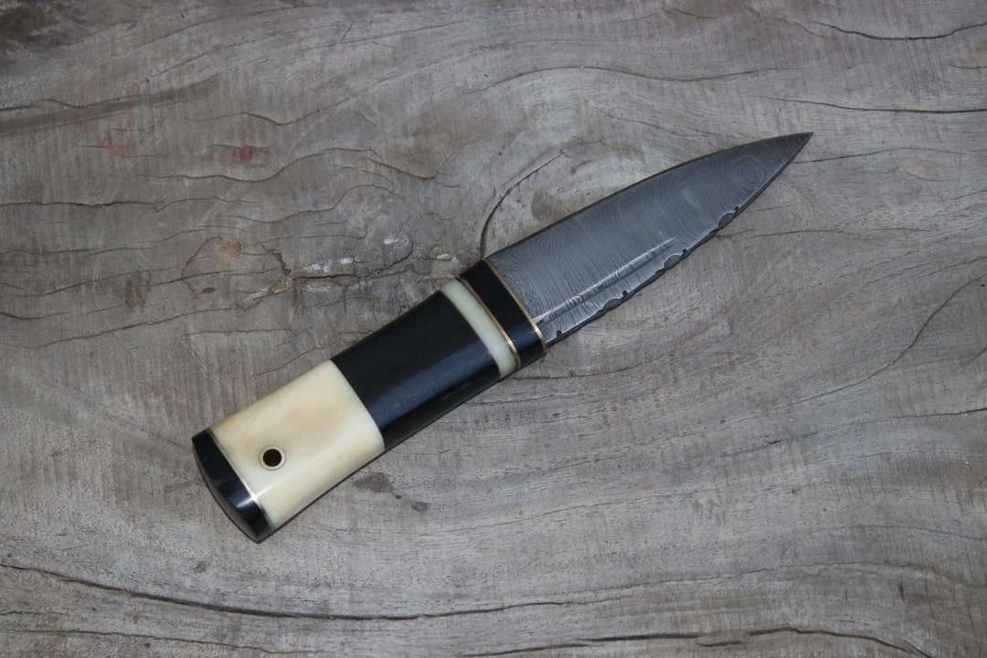 8 Inches Celtic Scottish Dirk SGIAN DUBH DAGGER Camping Hunting Knife ...
