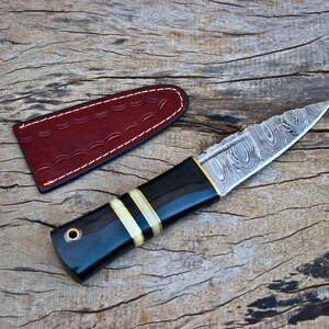 8 Inches Celtic Scottish Genuine Damascus Sgian Dubh Dirk Knife - Etsy