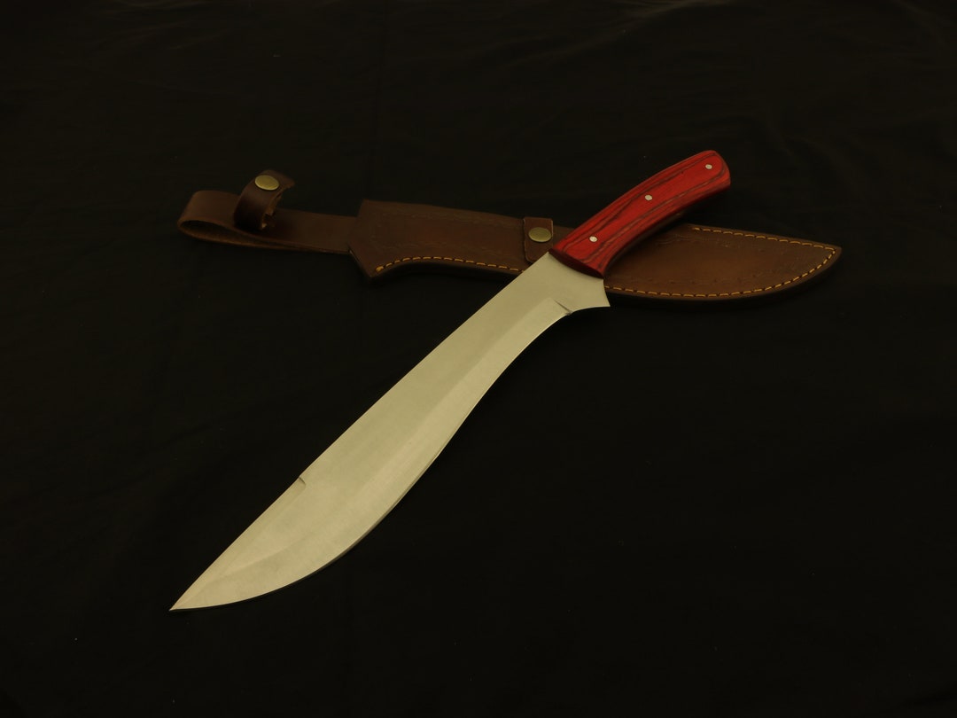Custom Handmade 17 Inches High Carbon Steel Sword Hunting Machete With ...