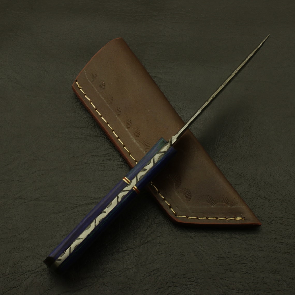 Damascus Tanto Knife Handmade Damascus Steel Hunting Knife - Etsy