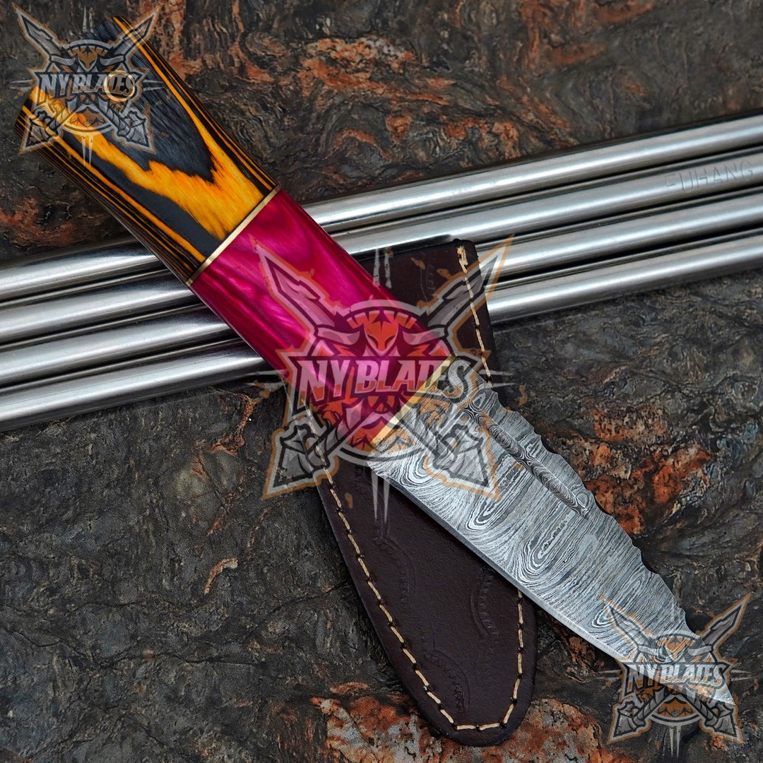 Custom Hand Forged 8 Inches Celtic Scottishdamascus Sgian Dubh Dirk ...