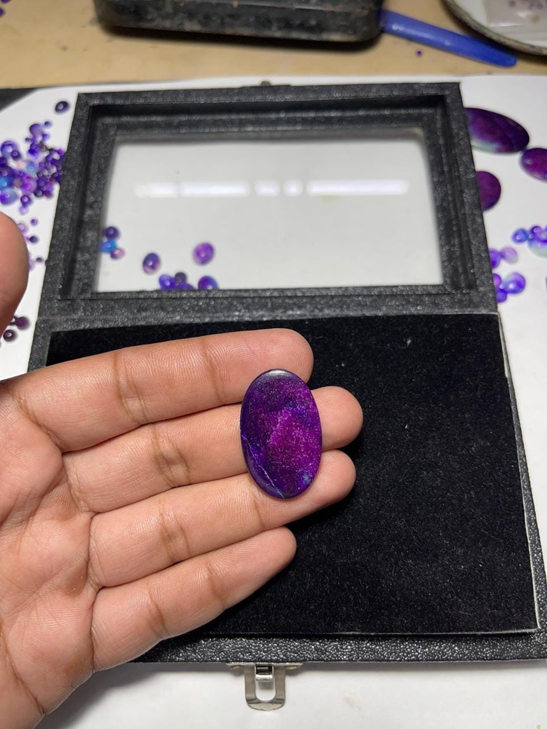 Sugilite Cabochon, Purple Sugilite Gel Cabochon, Sugilite Crystal ...