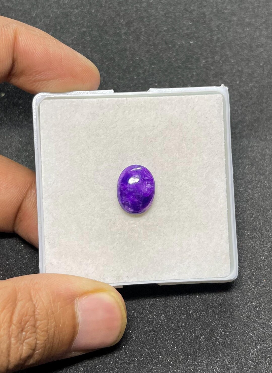 Purple Sugilite Cabochon: Natural Crystal Stone ( 13x10.mm, 5.30.ct) - Etsy