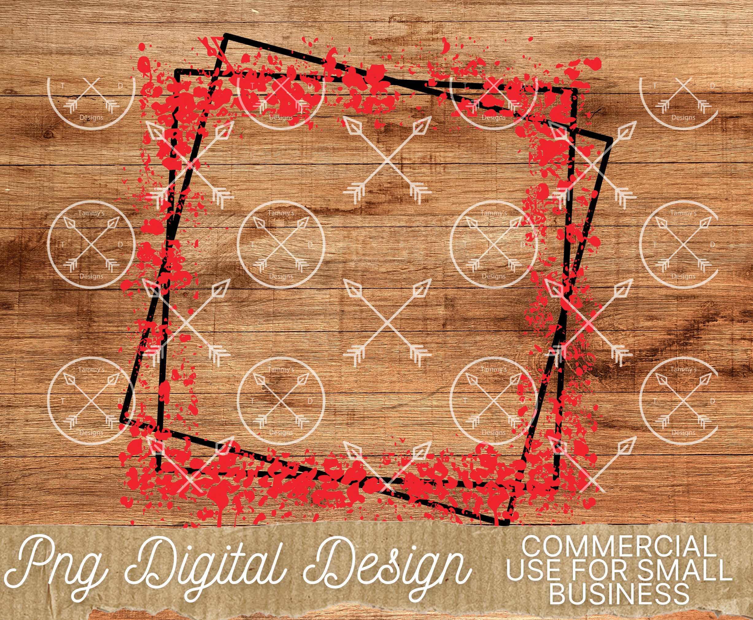 Blood Splatter Frame Digital Download Clipart Png Image - Etsy
