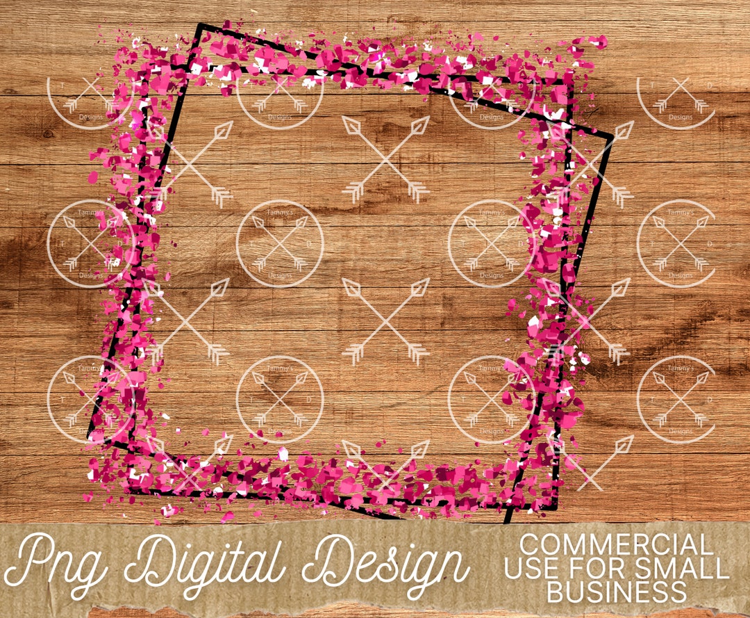 Pink Glitter Frame Clipart, Png, Image Download, Digital Design ...