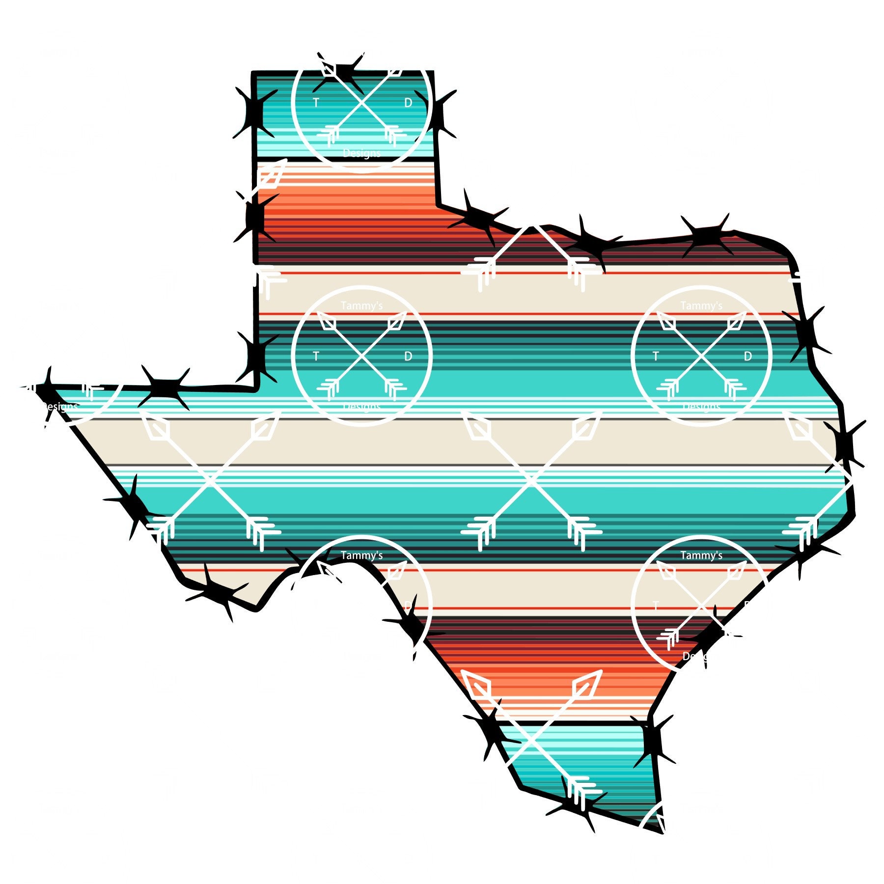 Texas serape clipart png digital download digital design image download ...