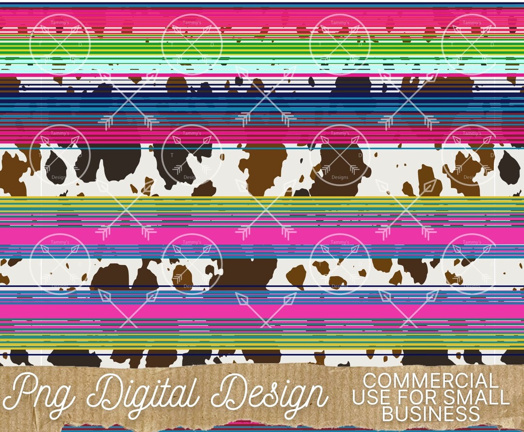 Cowprint Serape Background Digital Download Clipart, Png, Image ...