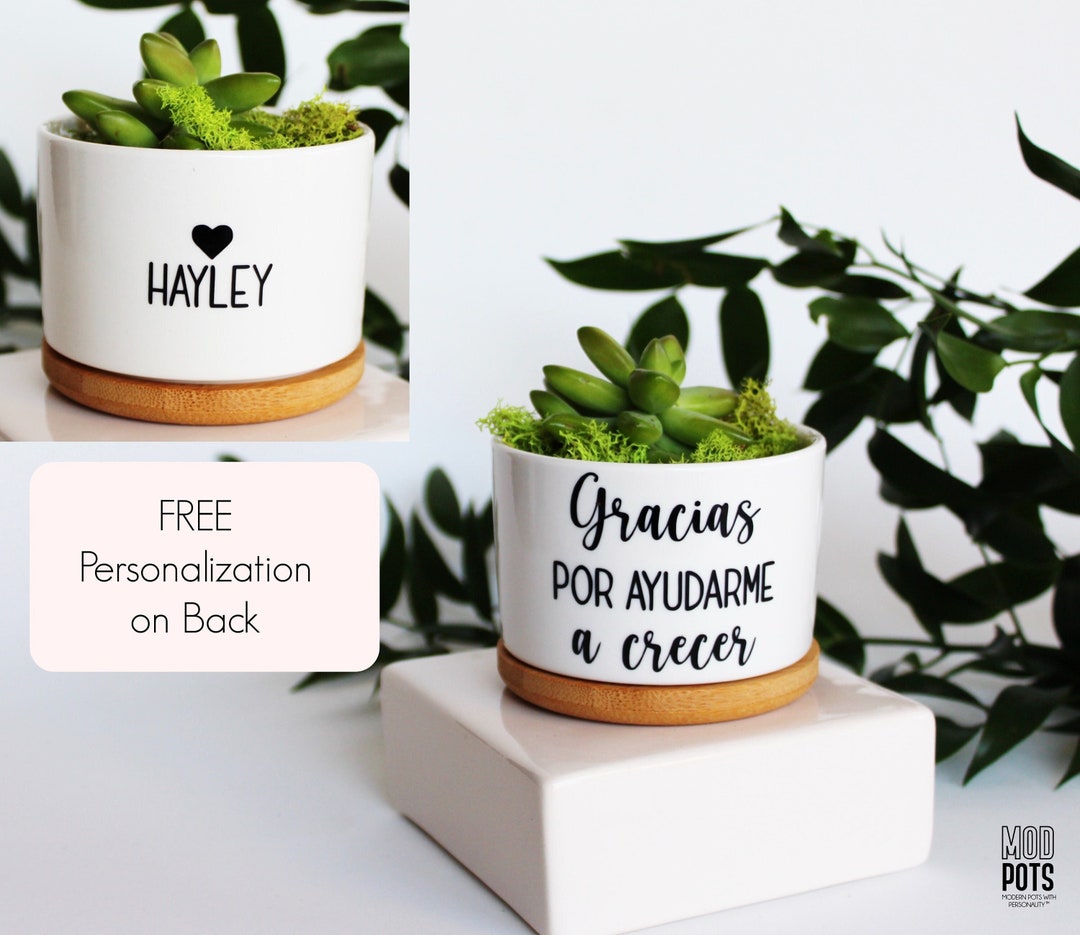 Gracias Por Ayudarme a Crecer | Nanny Gift | Daycare Gift | Thank You for Helping Me Grow | Gift ...