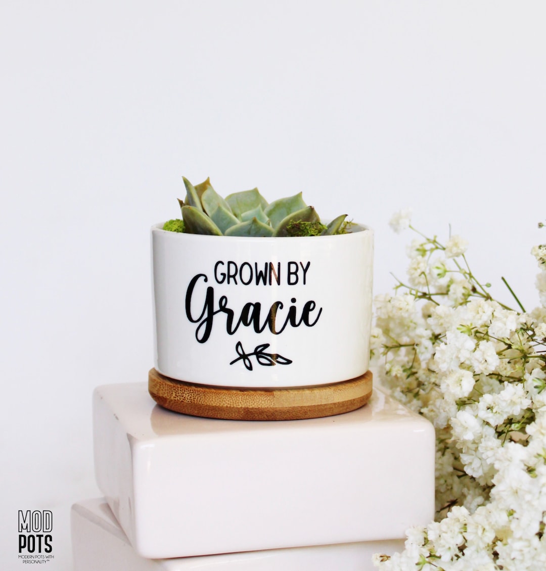 Grown by Name, Custom Plant Pot, Personalized Planter, Personalized ...