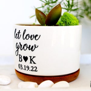 Let Love Grow, Couple Gift | Wedding Gift | Wedding Shower | Engagement ...