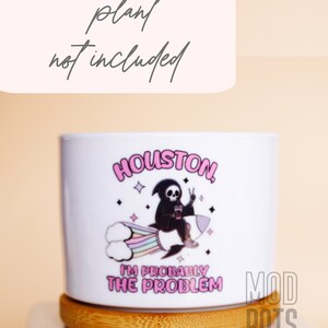 Houston, I'm Probably the Problem | I'm the Problem | Funny Planters ...