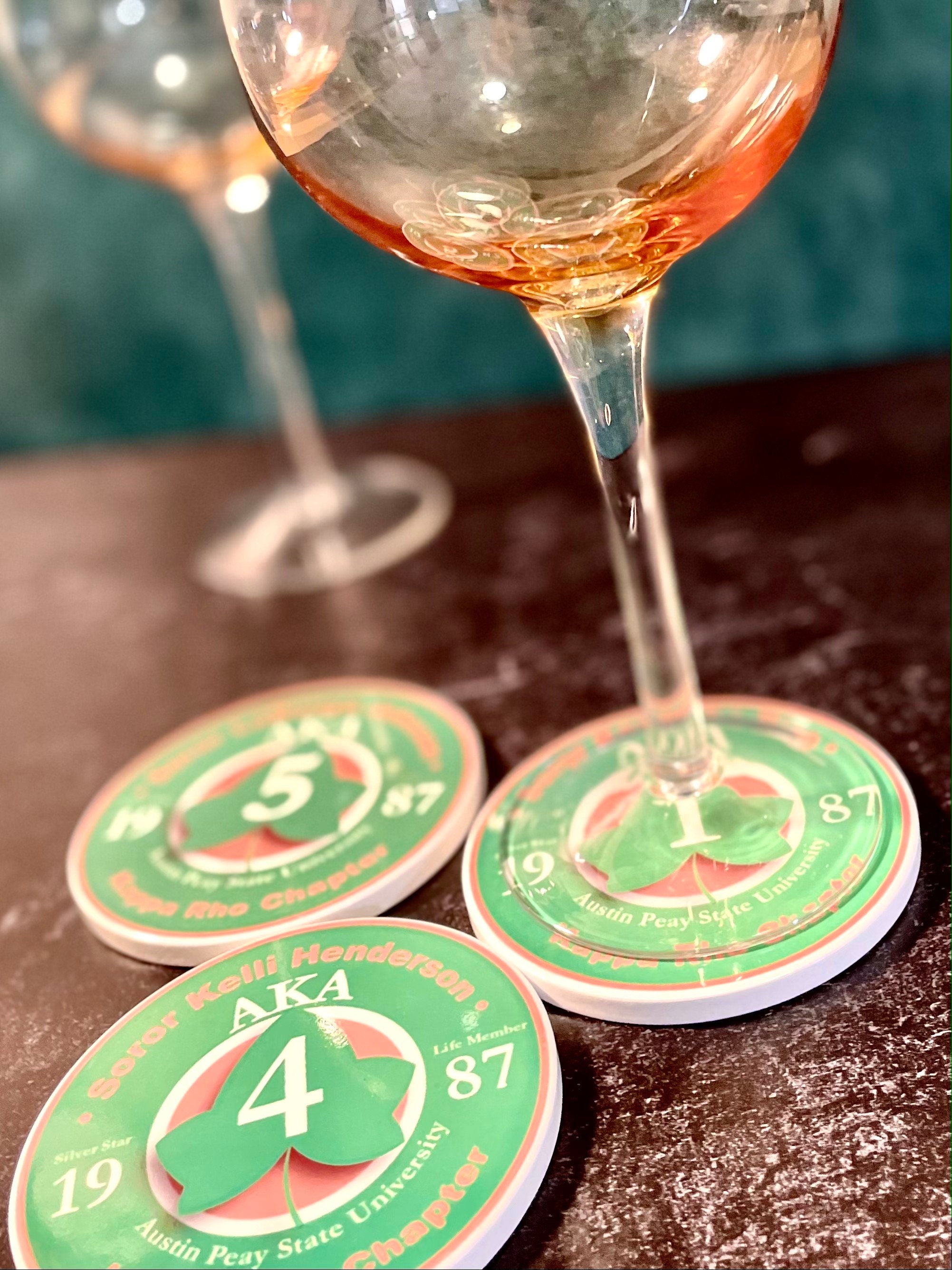 AKA Custom Greek Line Coasters - Etsy