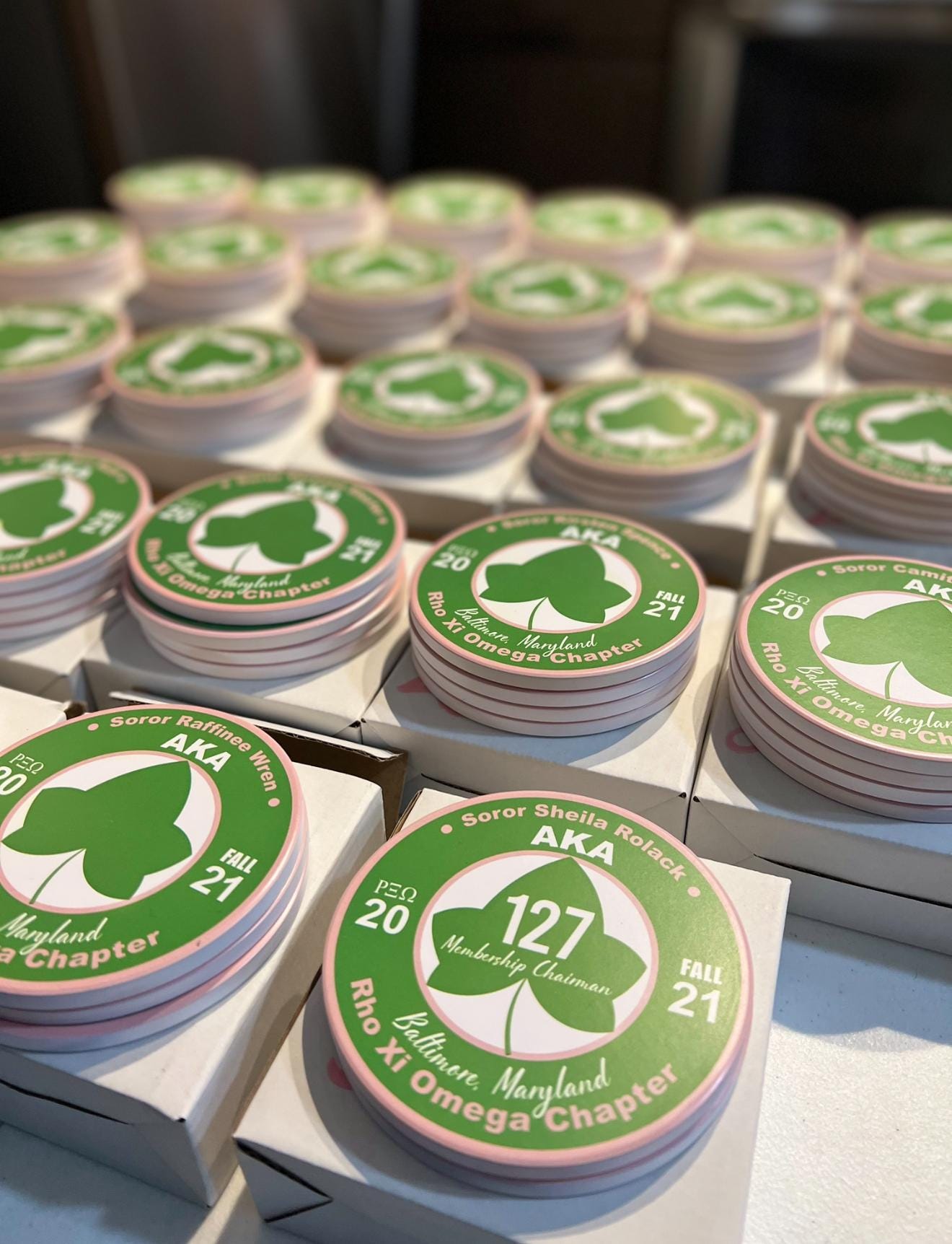 AKA Custom Greek Line Coasters - Etsy