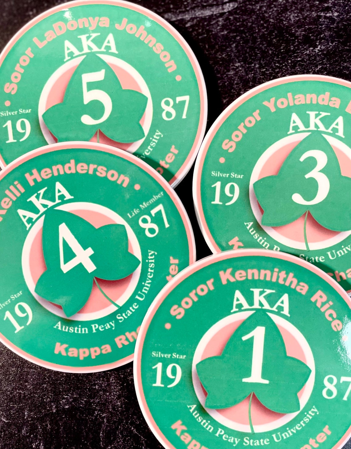 AKA Custom Greek Line Coasters - Etsy