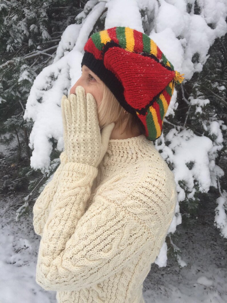 Colors of Lithuanian Flag Yellow, Green, Red Slouchy Hat for Creativ ...