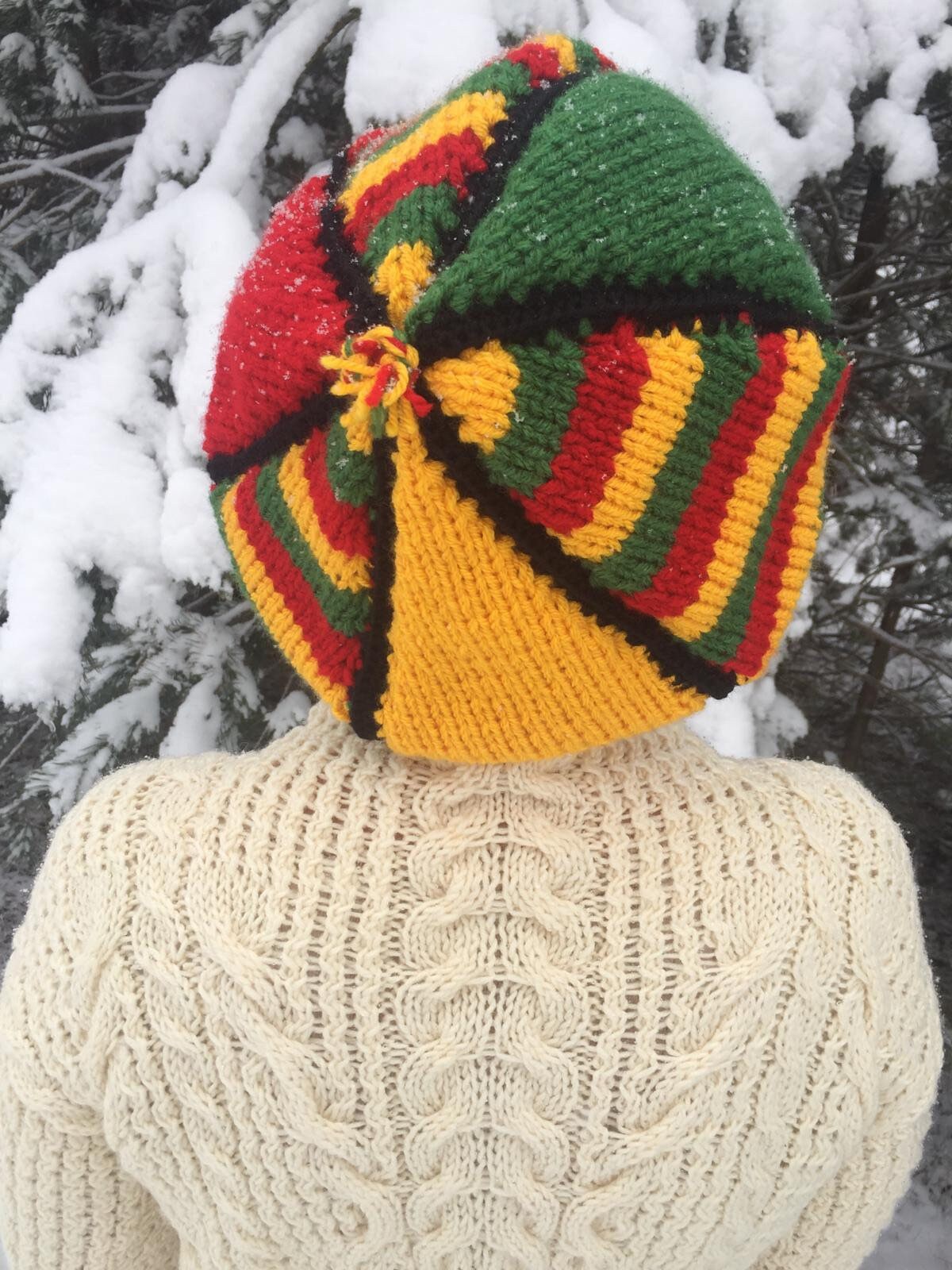 Colors of Lithuanian Flag Yellow, Green, Red Slouchy Hat for Creativ ...
