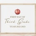 Editable First Day of Third Grade Sign Printable INSTANT - Etsy