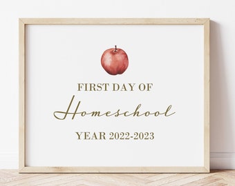 Editable First Day of Homeschool INSTANT DOWNLOAD - Etsy
