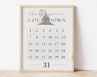 Printable Halloween Countdown Calendar - Etsy