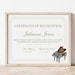 Editable Piano Recital Certificate 8.5x11 INSTANT DOWNLOAD Piano ...