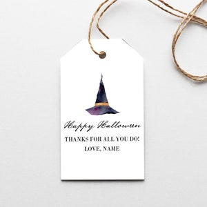 Halloween Teacher Gift Tag - INSTANT DOWNLOAD - Personalize, Happy ...