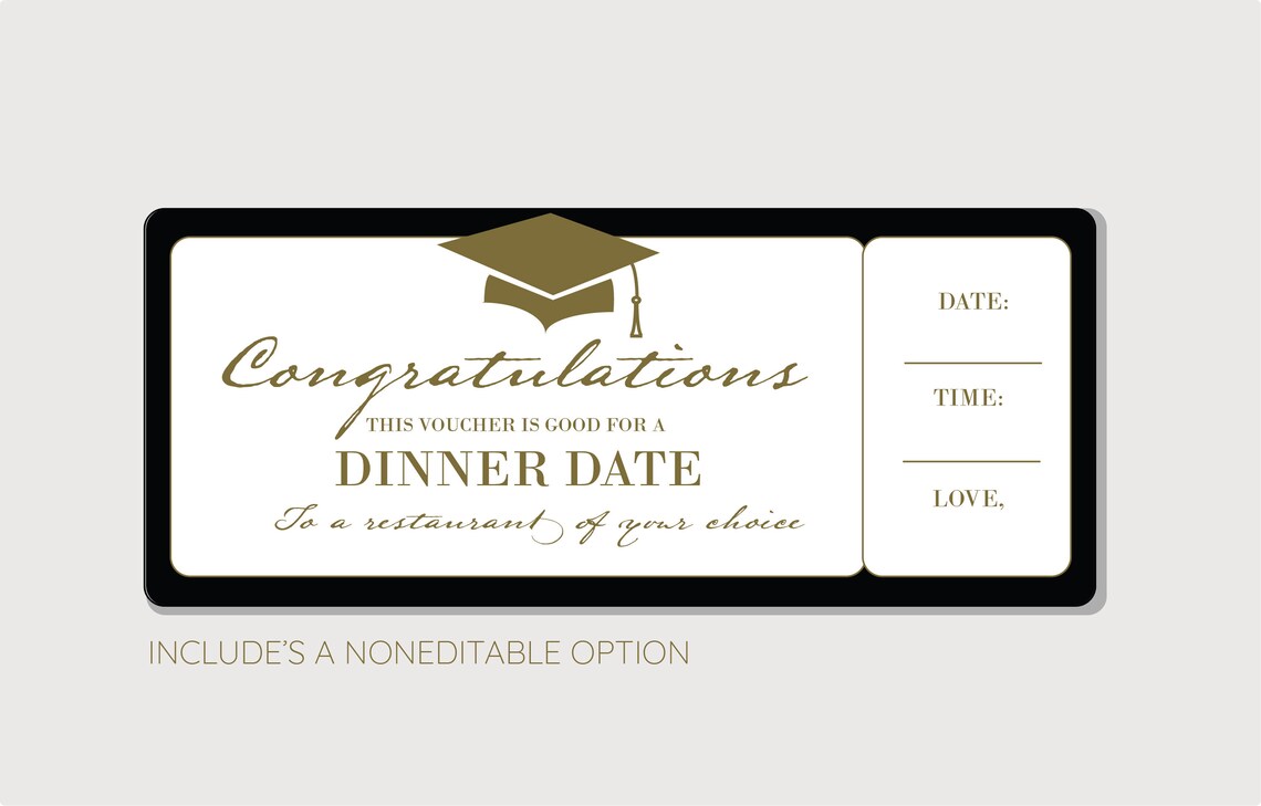 Graduation Gift Certificate Coupon INSTANT DOWNLOAD - Etsy