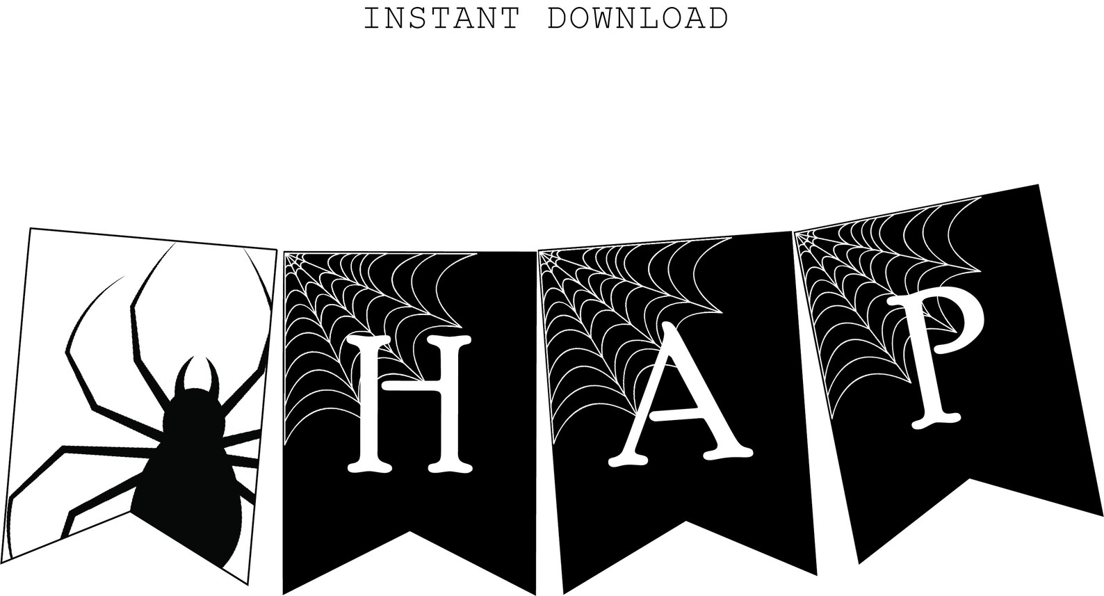 Spider Halloween Banner Printable INSTANT DOWNLOAD - Etsy