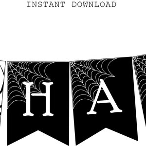 Spider Halloween Banner Printable - INSTANT DOWNLOAD - Non-editable ...