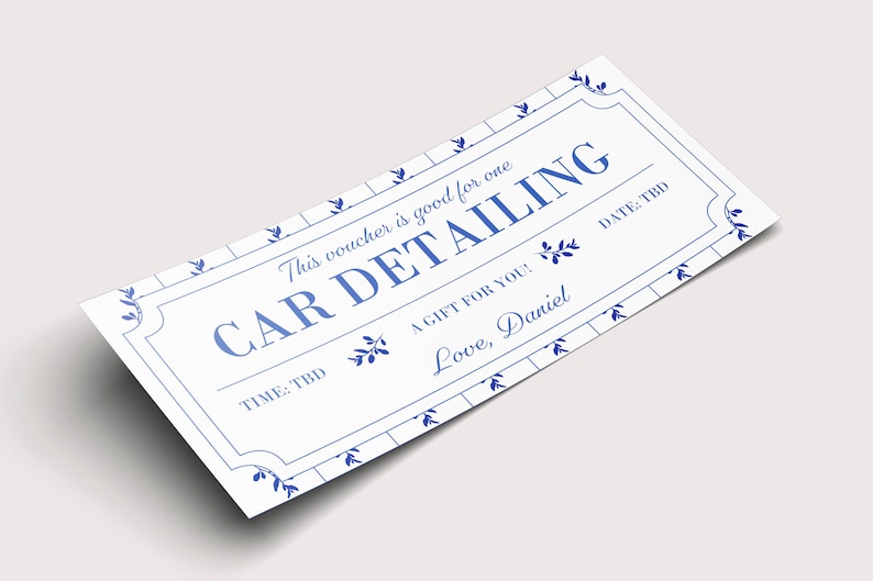 Car Detailing Coupon Voucher - INSTANT DOWNLOAD - EDITABLE Text ...
