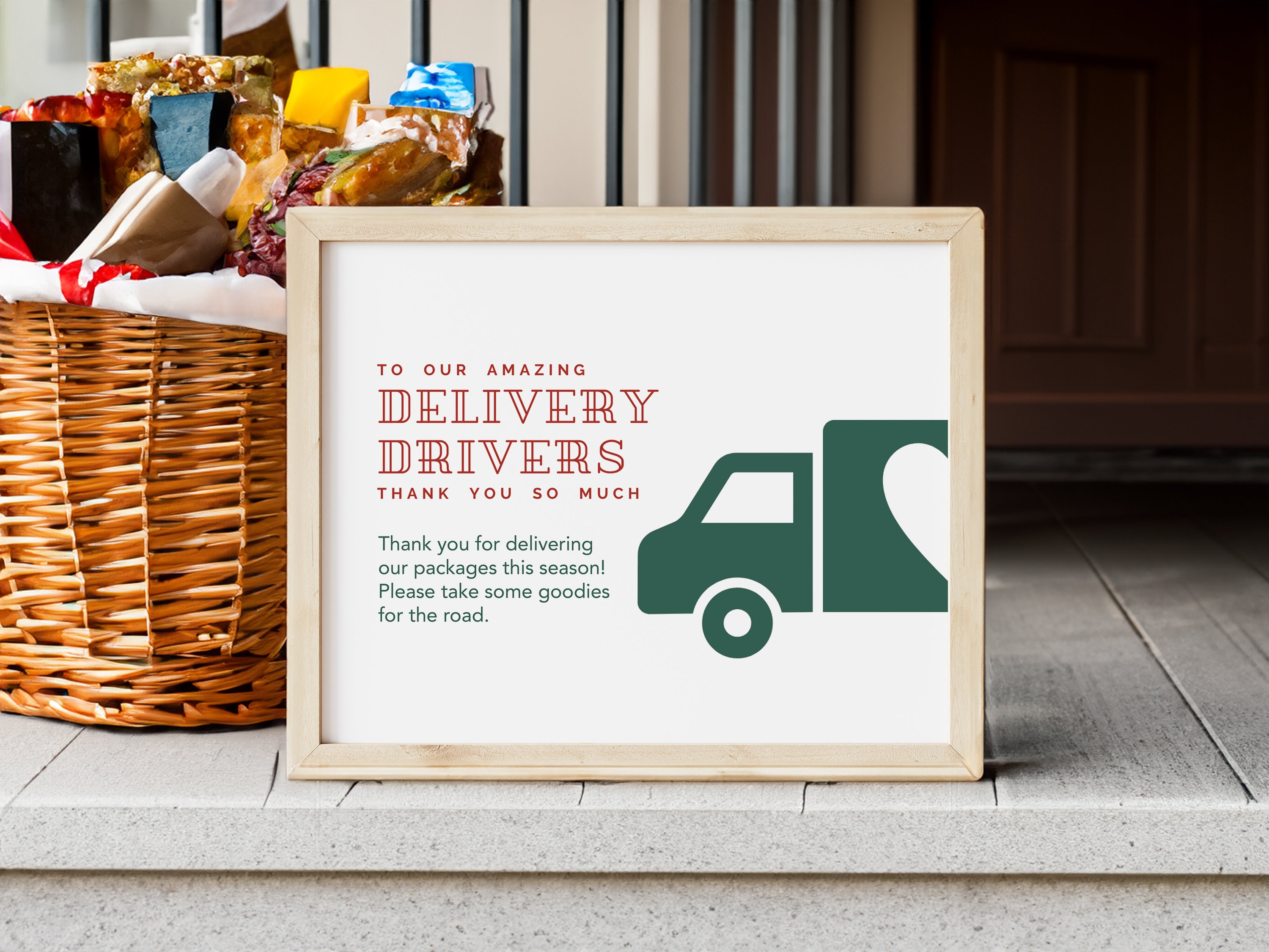 Delivery Driver Snack Sign Printable - INSTANT DOWNLOAD - Printable ...