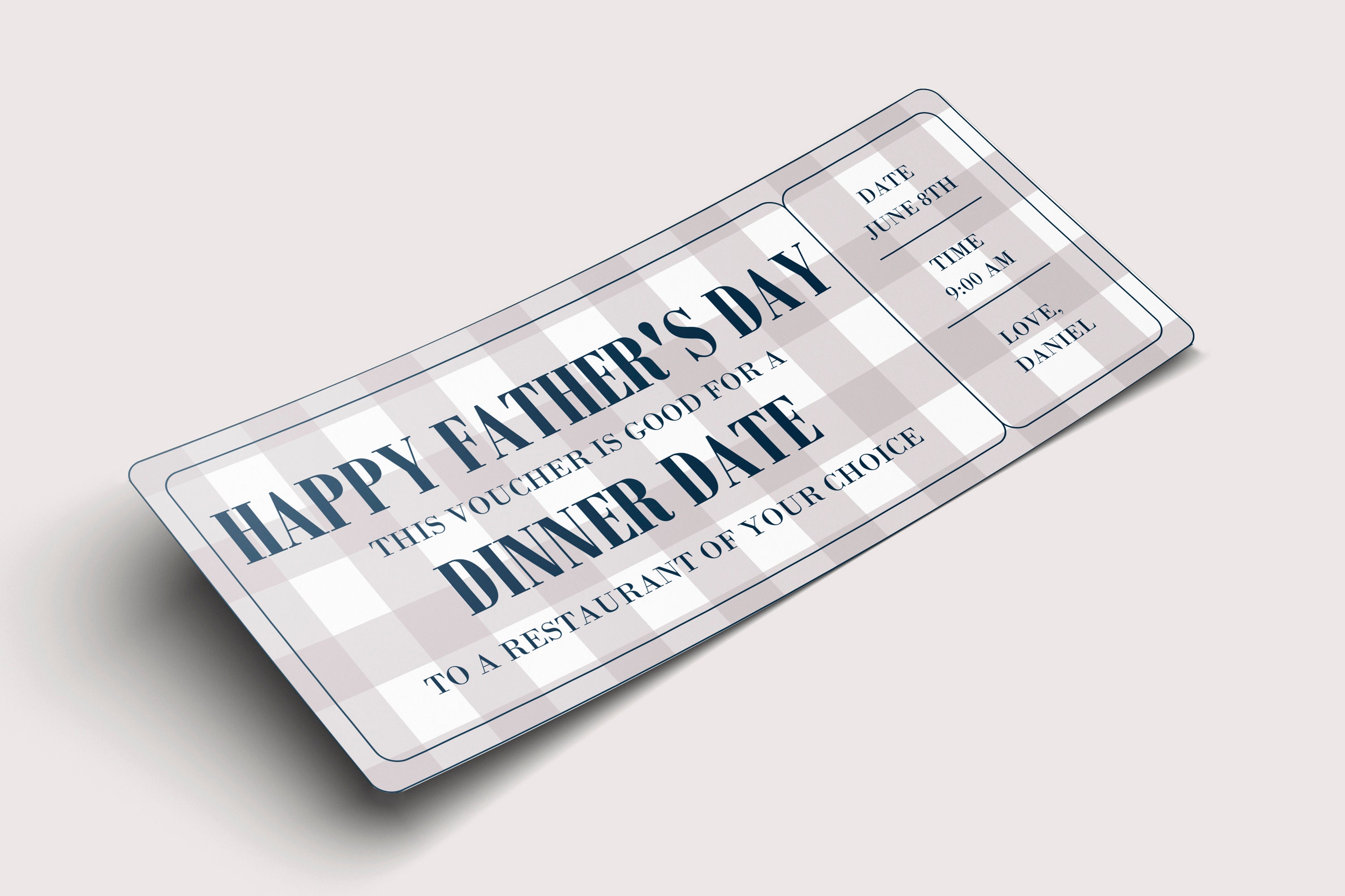 Father's Day Dinner Voucher INSTANT DOWNLOAD EDITABLE - Etsy
